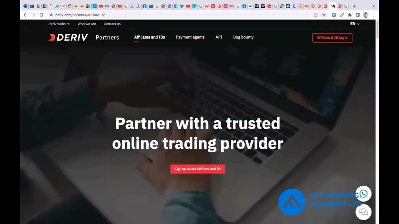 HOW TO CREATE DERIV AFFILIATE ACCOUNT - YouTube