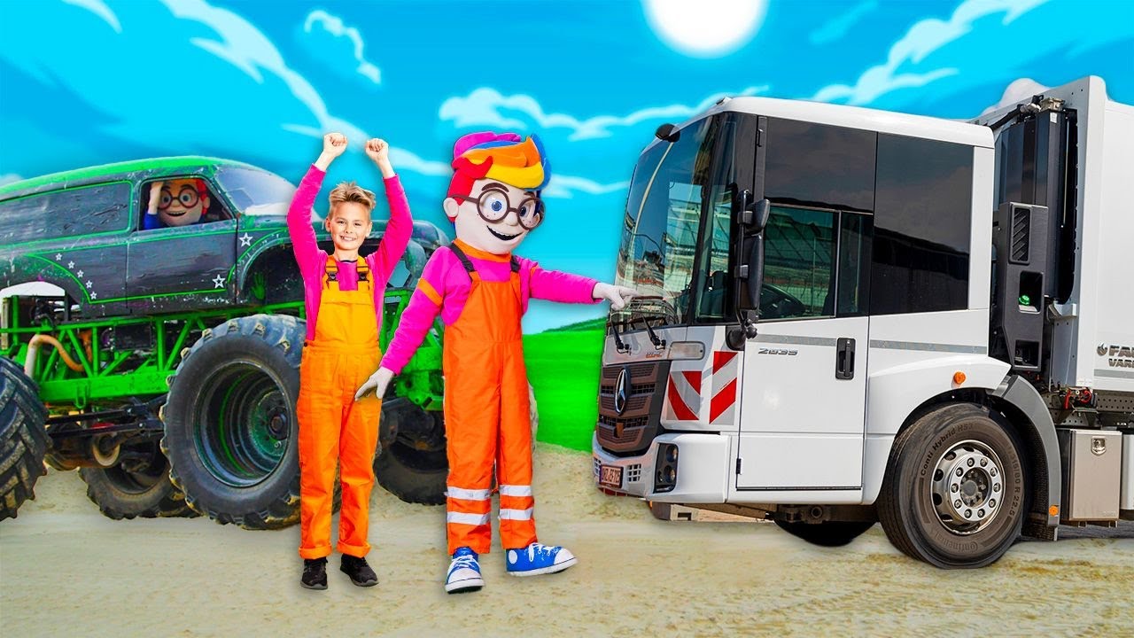 The Kids discover big vehicles 👷🚛 - YouTube