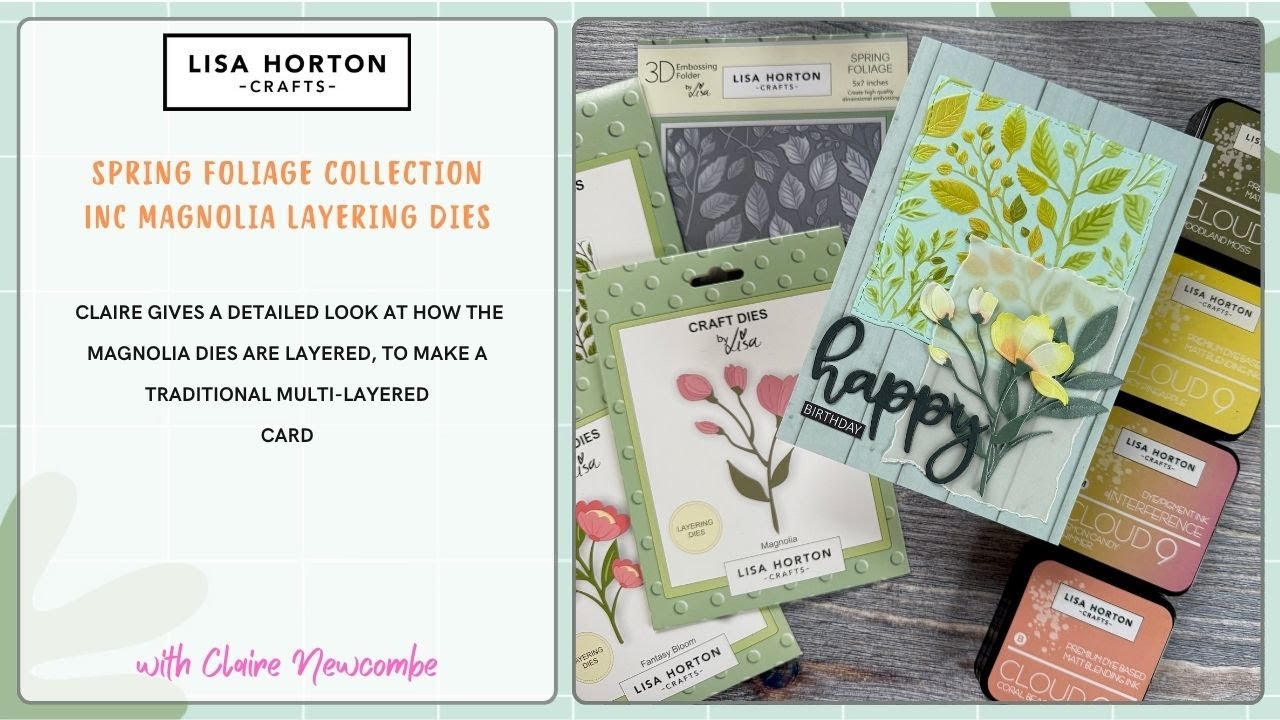 FLORAL LAYERING DIES WITH SPRING FOLIAGE STENCILS - YouTube