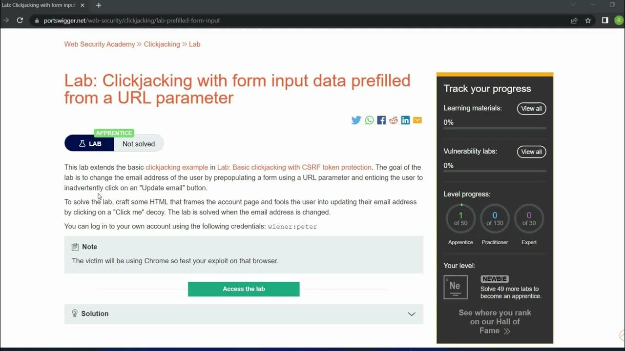 Burp suite lab solution with explanation (Clickjacking) - YouTube