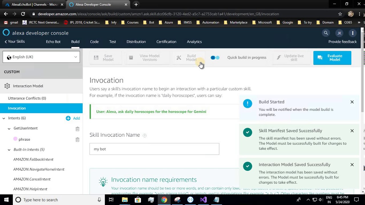 Connect Azure Bot with Alexa | Create Alexa Skill - YouTube