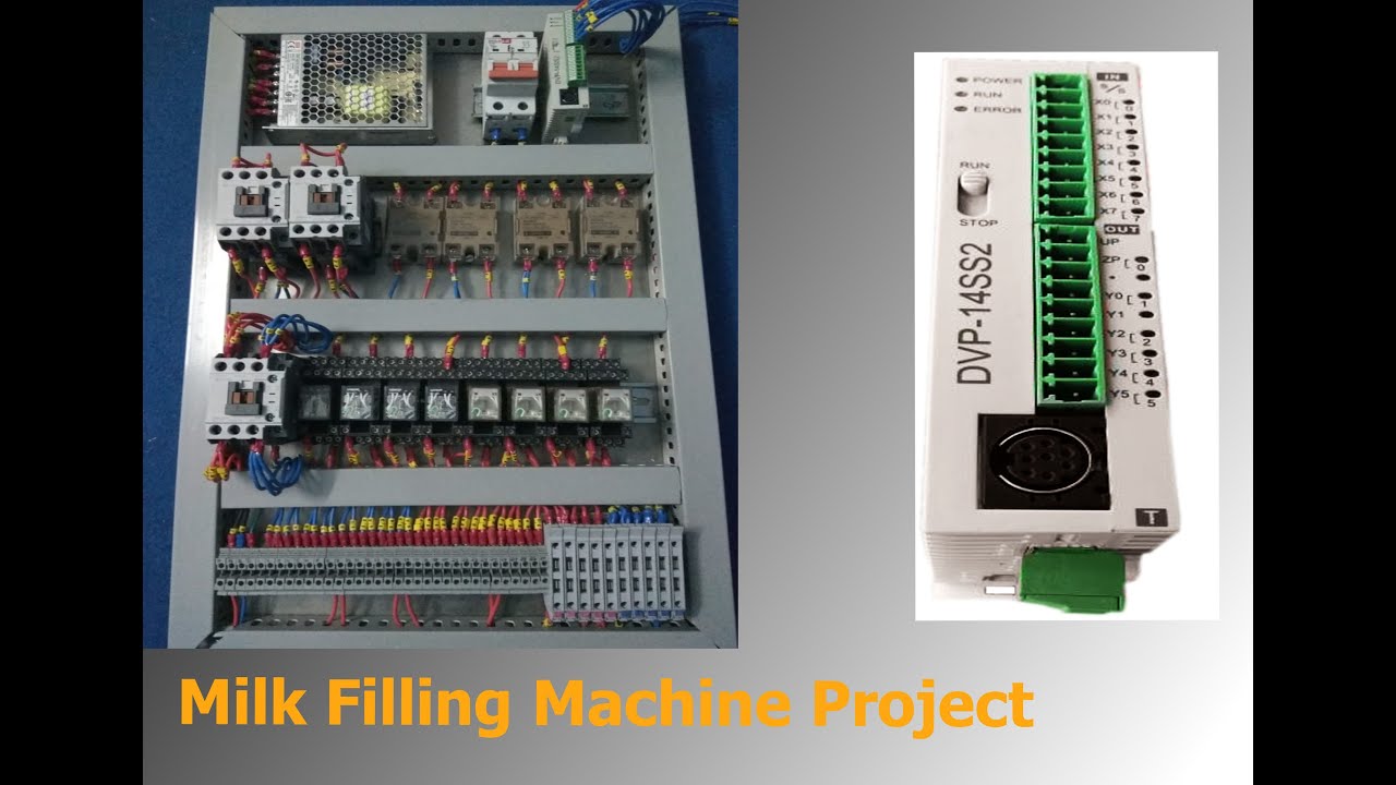 Delta PLC project - Milk Filling Machine - Automation control - YouTube