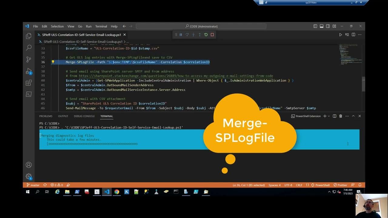 ULS Correlation ID self service PowerShell email CSV for SharePoint Server 2013/2016/2019/SE ...
