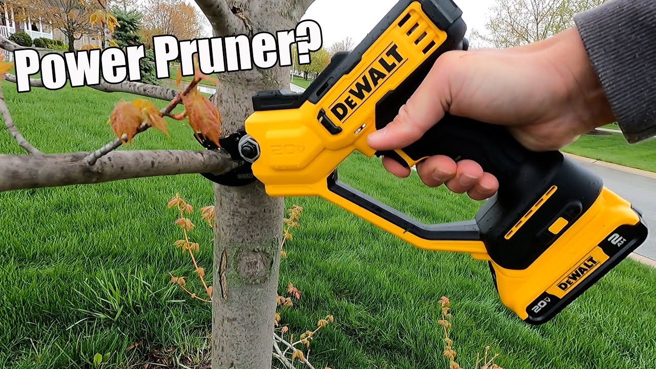 DEWALT 20V Cordless Battery Powered Pruner Review DCPR320 YouTube