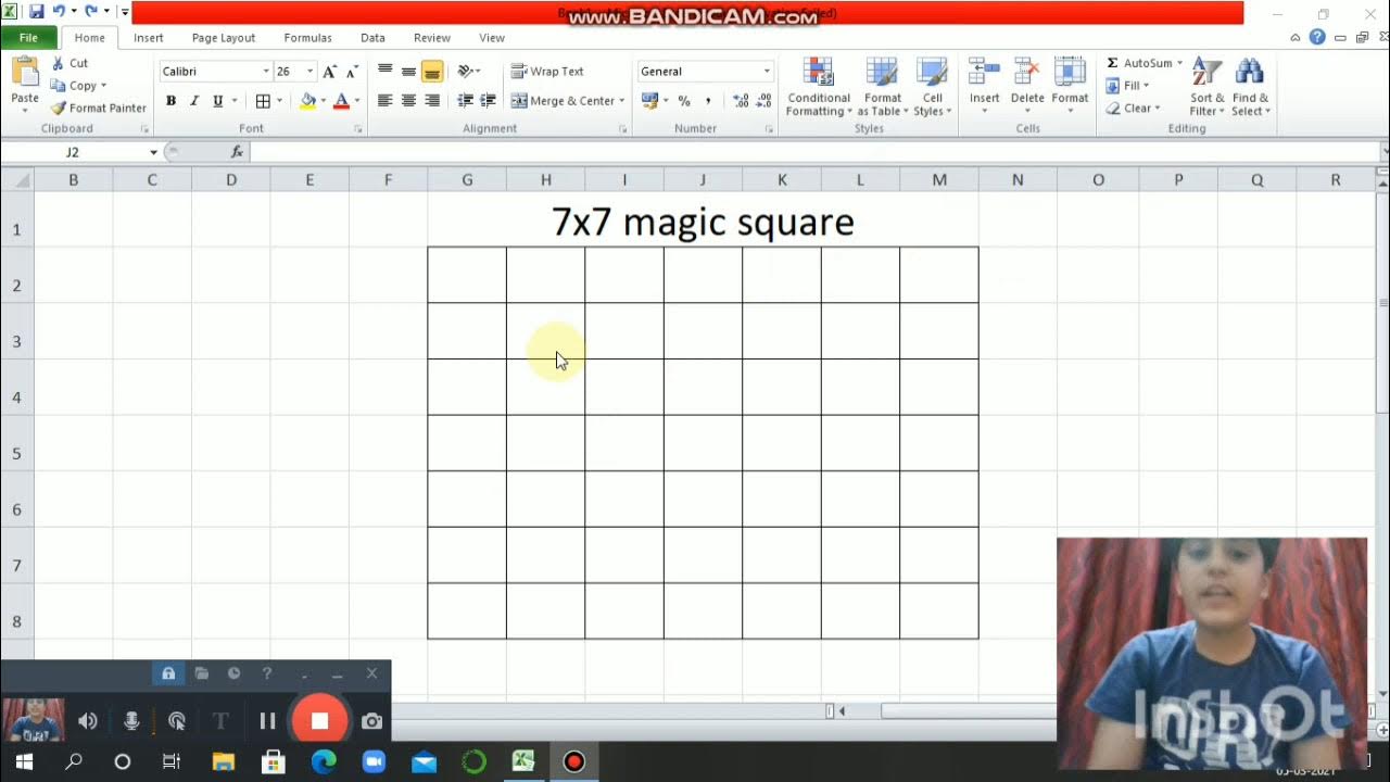 7X7 MAGIC SQUARE - YouTube