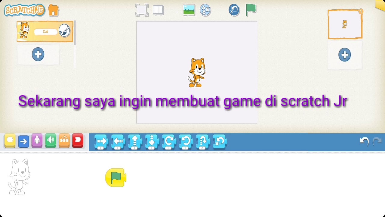 Membuat game di scratch jr - YouTube