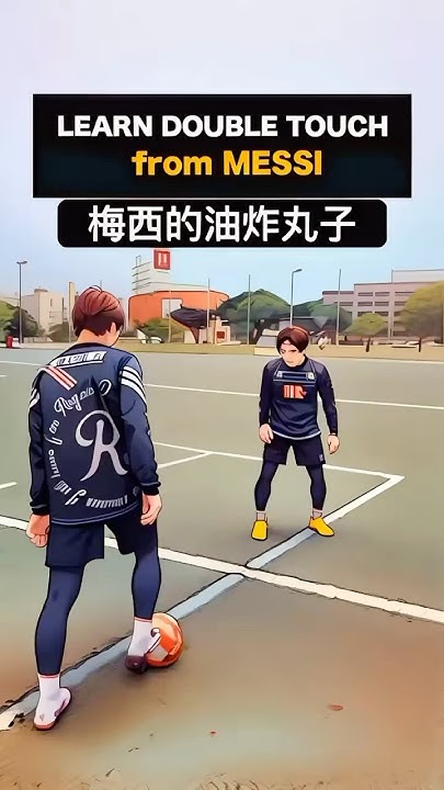 Learn double touch from Messi ⚽️ @MrBeast @cristiano #football #soccer ...