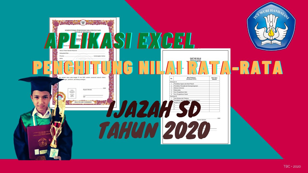 Aplikasi Excel Penghitung Nilai Rata-rata Akurat Ijazah SD 2020 - YouTube