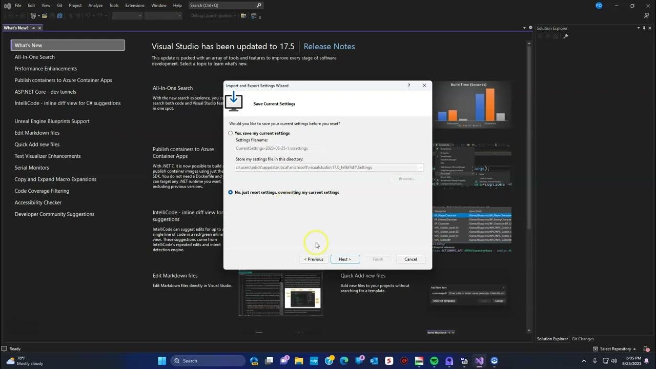 Resetting VIsual Studio 2022 - YouTube