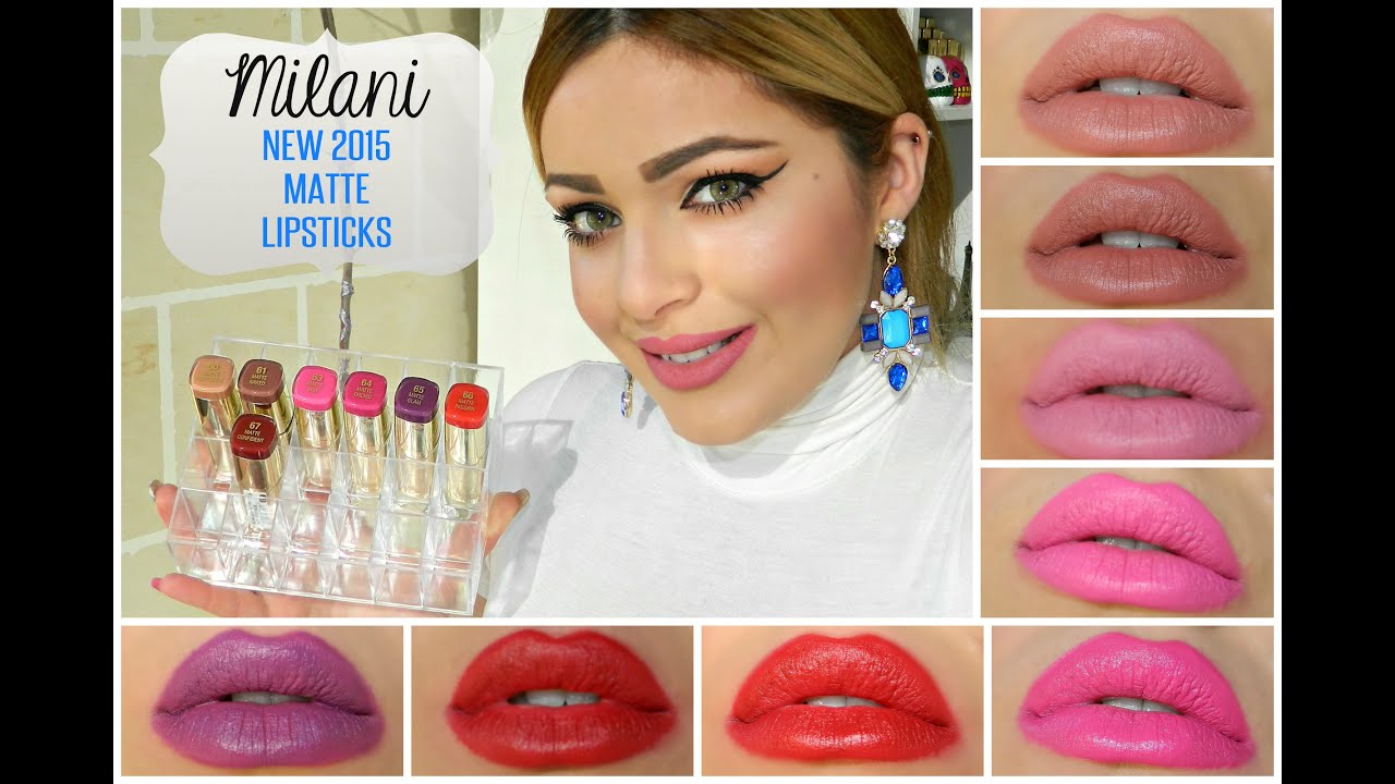 NEW Milani Matt Lipsticks 2015 Swatches + Review ♥ - Smashing Darling x ...