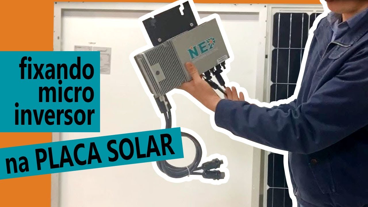 Como Fixar Micro Inversor na Placa Solar - YouTube