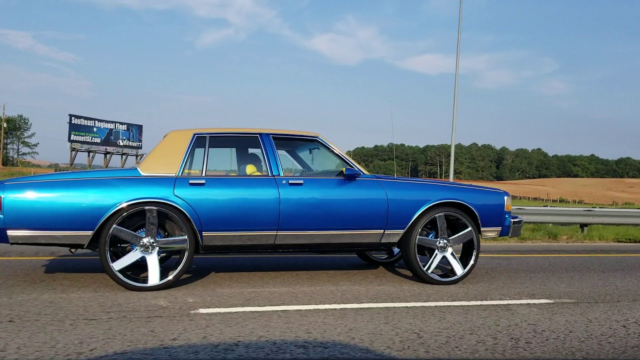 86 caprice skating on 26in Dub Ballers - YouTube