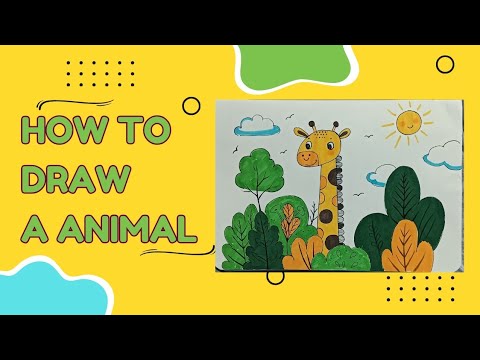 DAY-2 /HOW TO DRAW A ANIMAL #30daychallenge #kiddrawing - YouTube