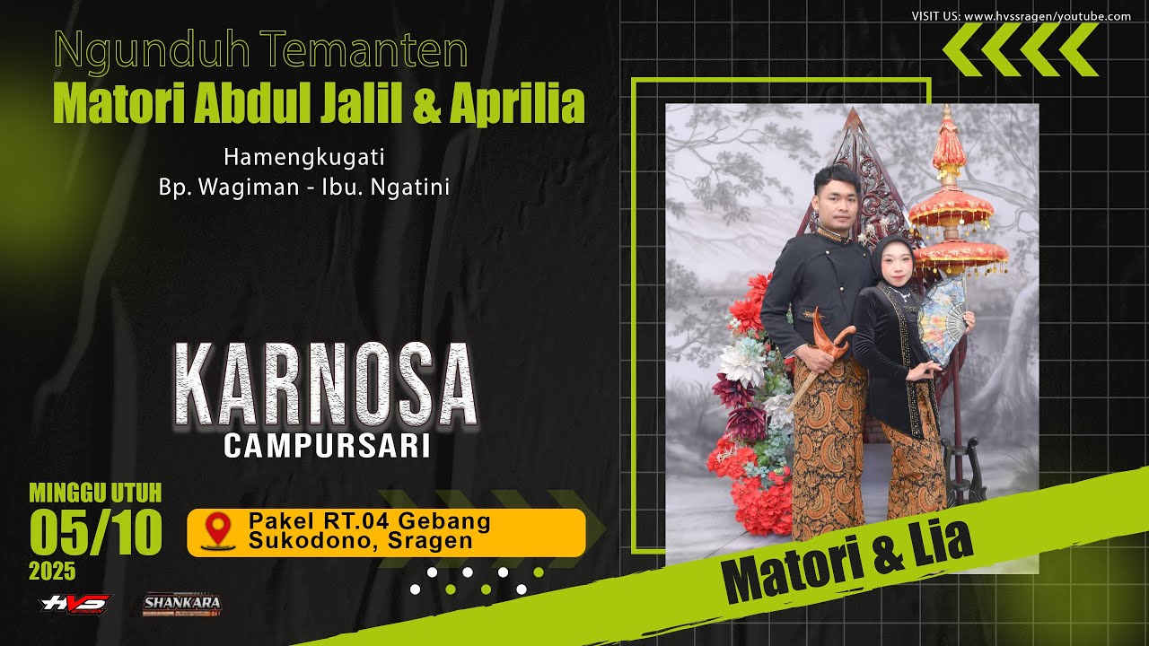 Live Stream Campursari KAROSA Music | "Ngunduh Mantu Abdul & Aprilia ...