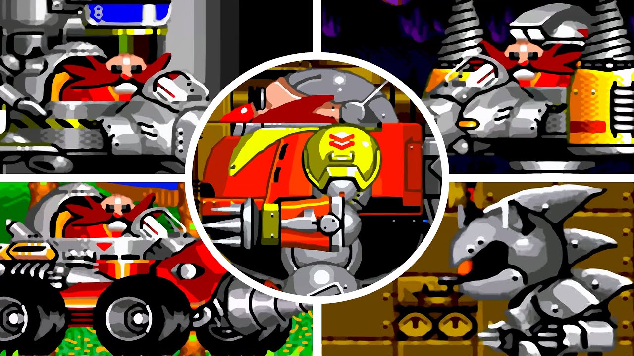 .Sonic The Hedgehog 2 - All Bosses (No Damage) - YouTube