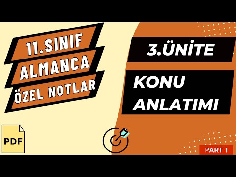 11 Sınıf Almanca 3 Ünite Part 1 Konu Anlatımı  Kelimeler