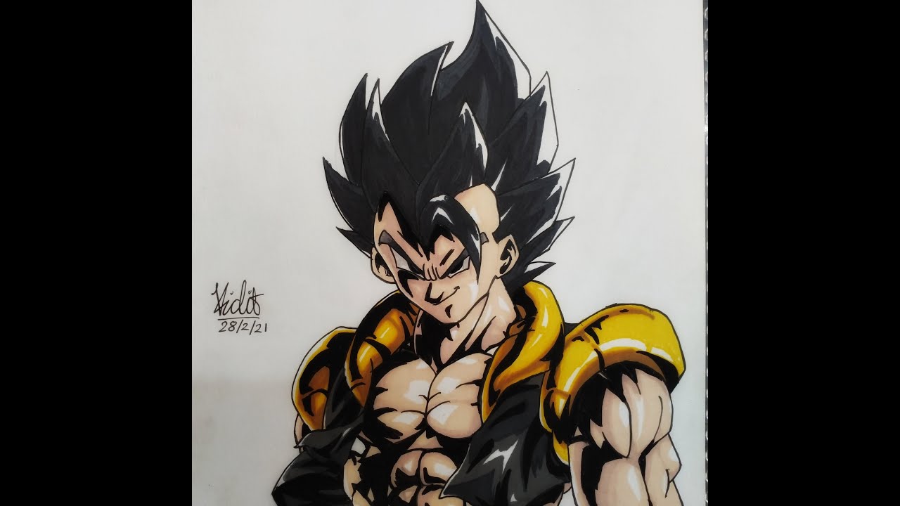 Drawing Gogeta Base Form - YouTube