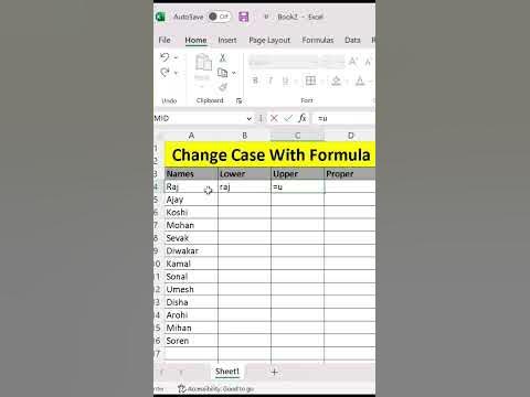 change case in excel #excelshortcuts #changecase #viral #trends - YouTube