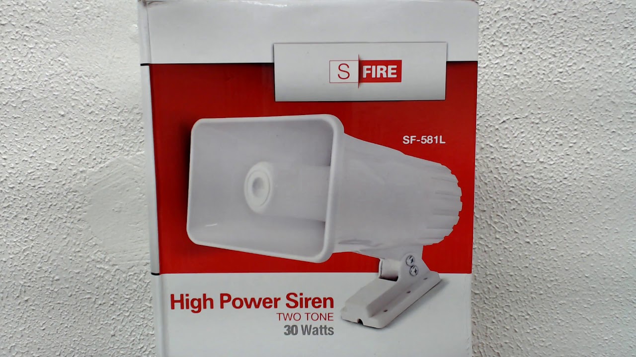 SF581L Siren Sound - SFire High Power Siren 30 Watts - YouTube