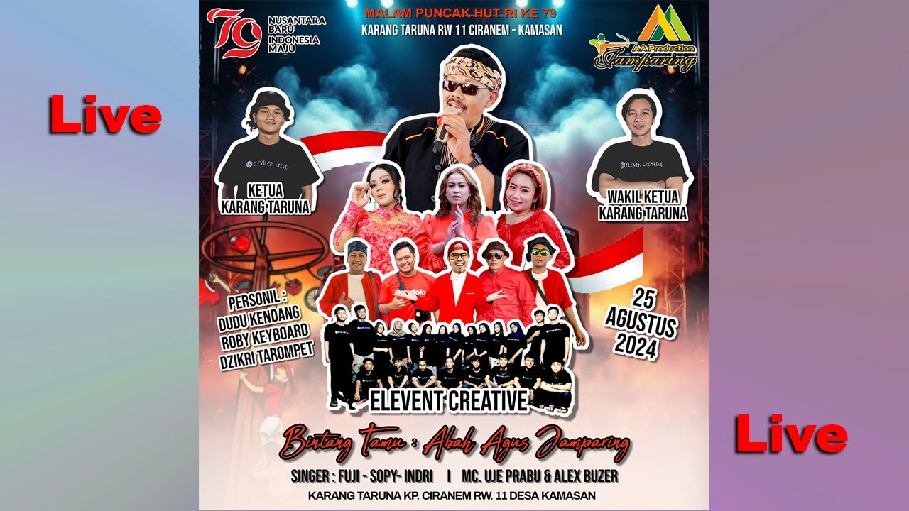 JAMPARING ENTERTAINMENT MEMPERINGATI HUT RI E 79 CIRANEM - YouTube