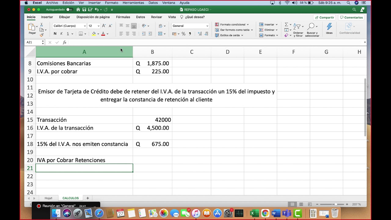 Registro Contable, Partida de Ventas con P.O.S. / Tarjeta de crédito ...