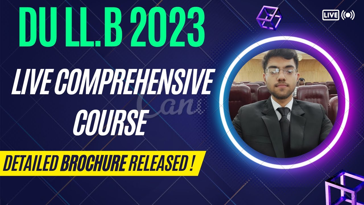 DU LLB 2023 LIVE FULL COMPREHENSIVE COURSE l LAW ADHYAN BROCHURE ...