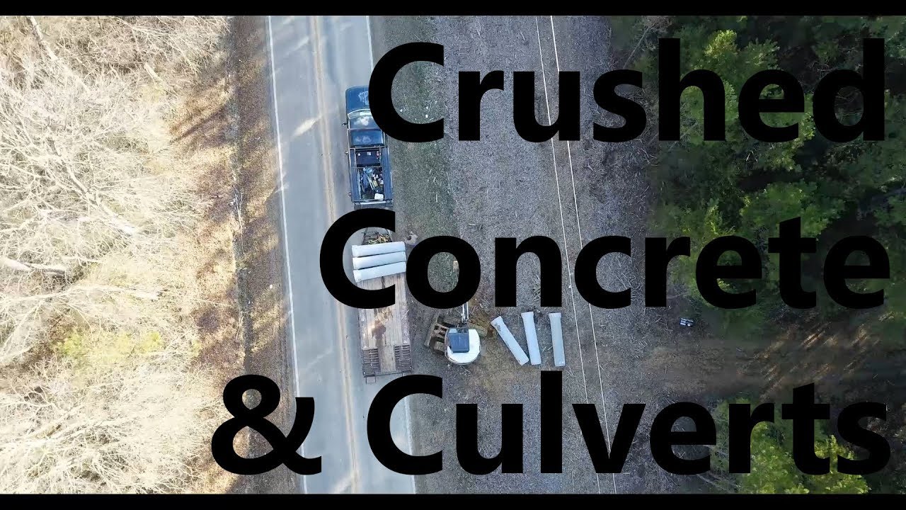 Driveway Crushed Concrete & Culvert Installation - YouTube