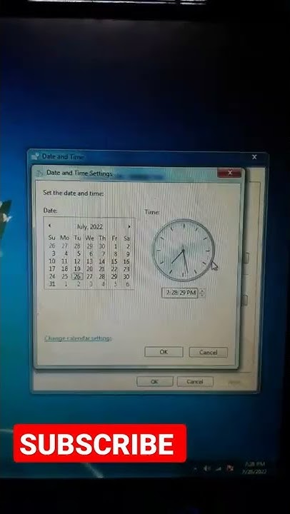 HOW to change DATE AND TIME IN COMPUTER - YouTube