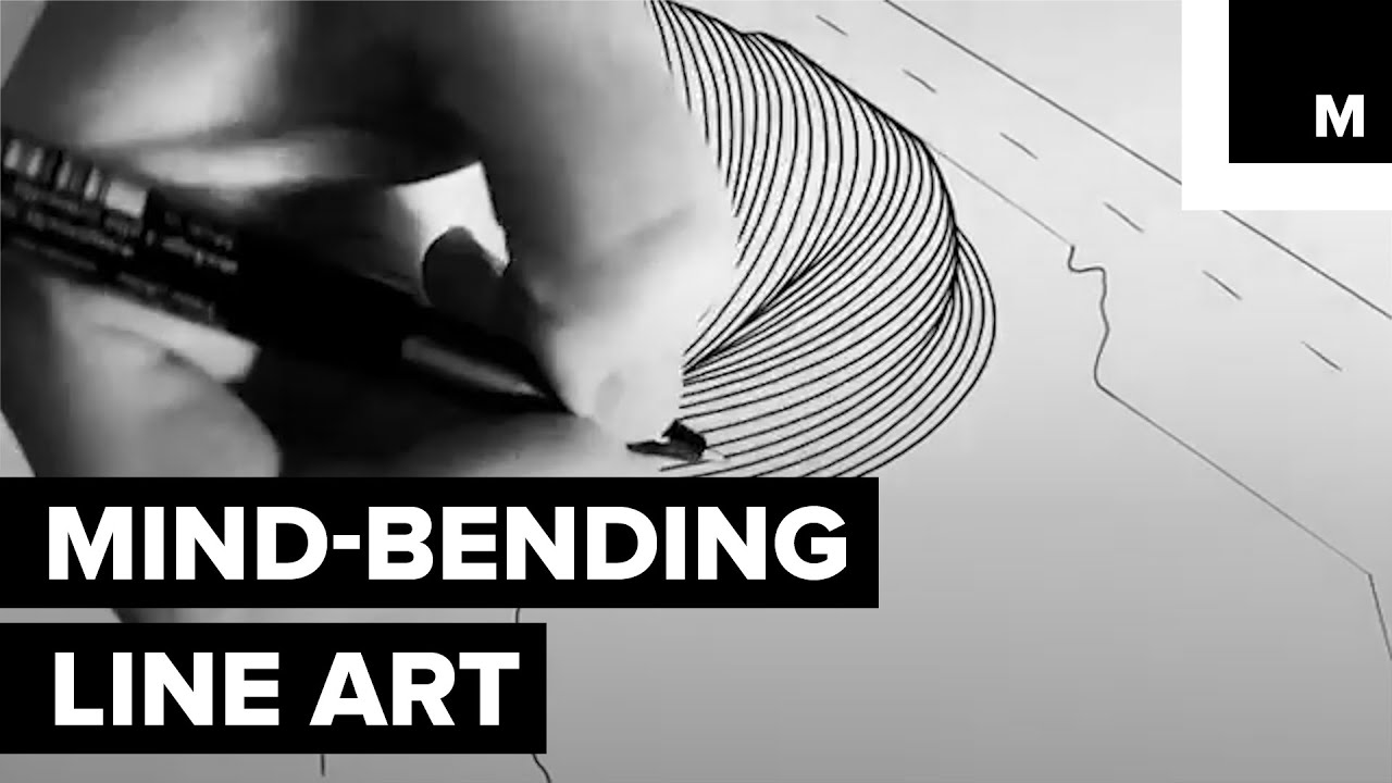 You'll Be Mesmerized By This Artist's Mind Bending Line Drawings - YouTube