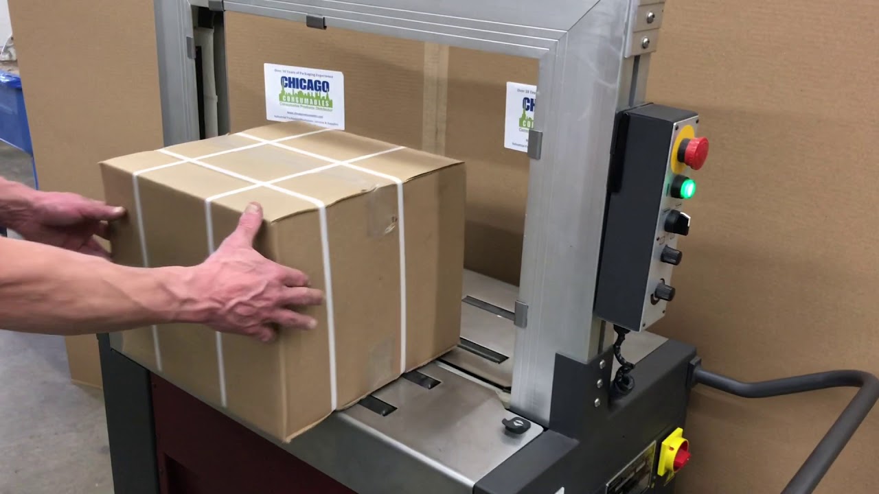 Oval Strapping Machine / Gerrard 3/8" Strap - 28"w x 20"h Arch - YouTube