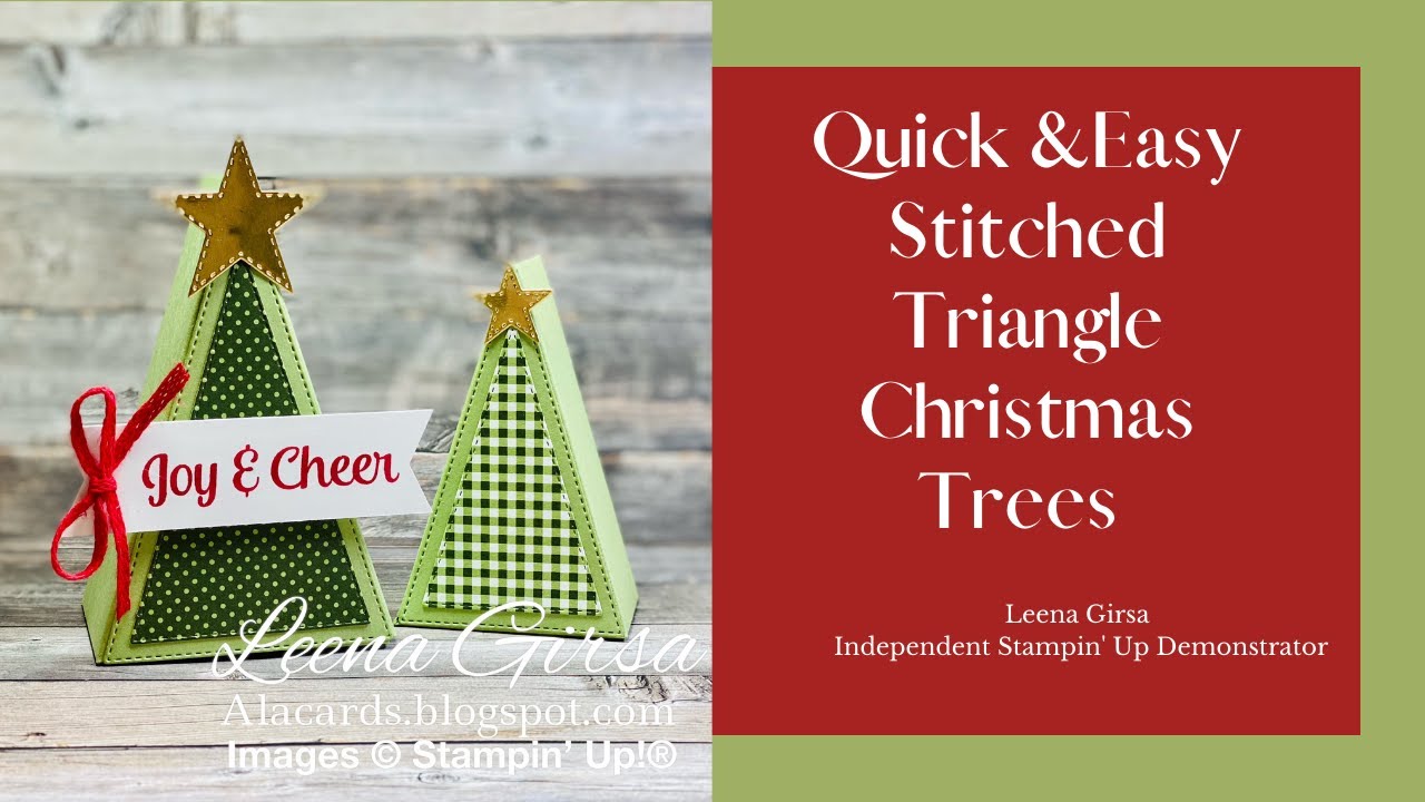 Quick & Easy Stitched Triangle Christmas Trees with the Stitched ...