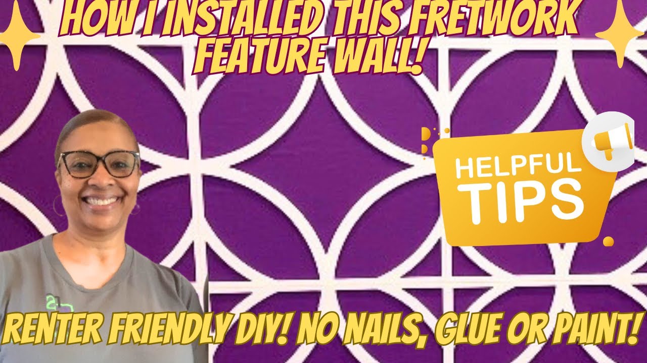 How to Make an Accent Wall using Peel-and-stick Wallpaper and Fretwork ...