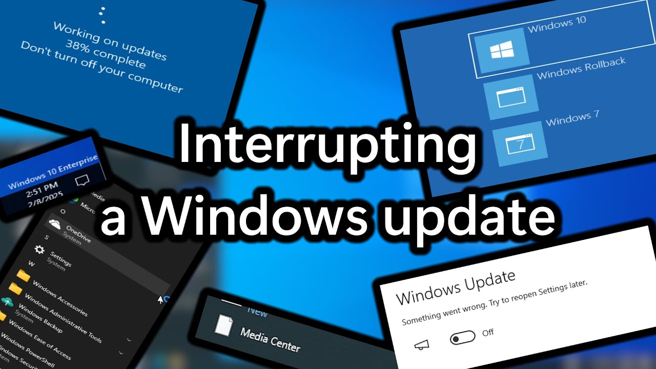 Interrupting a Windows Update - YouTube