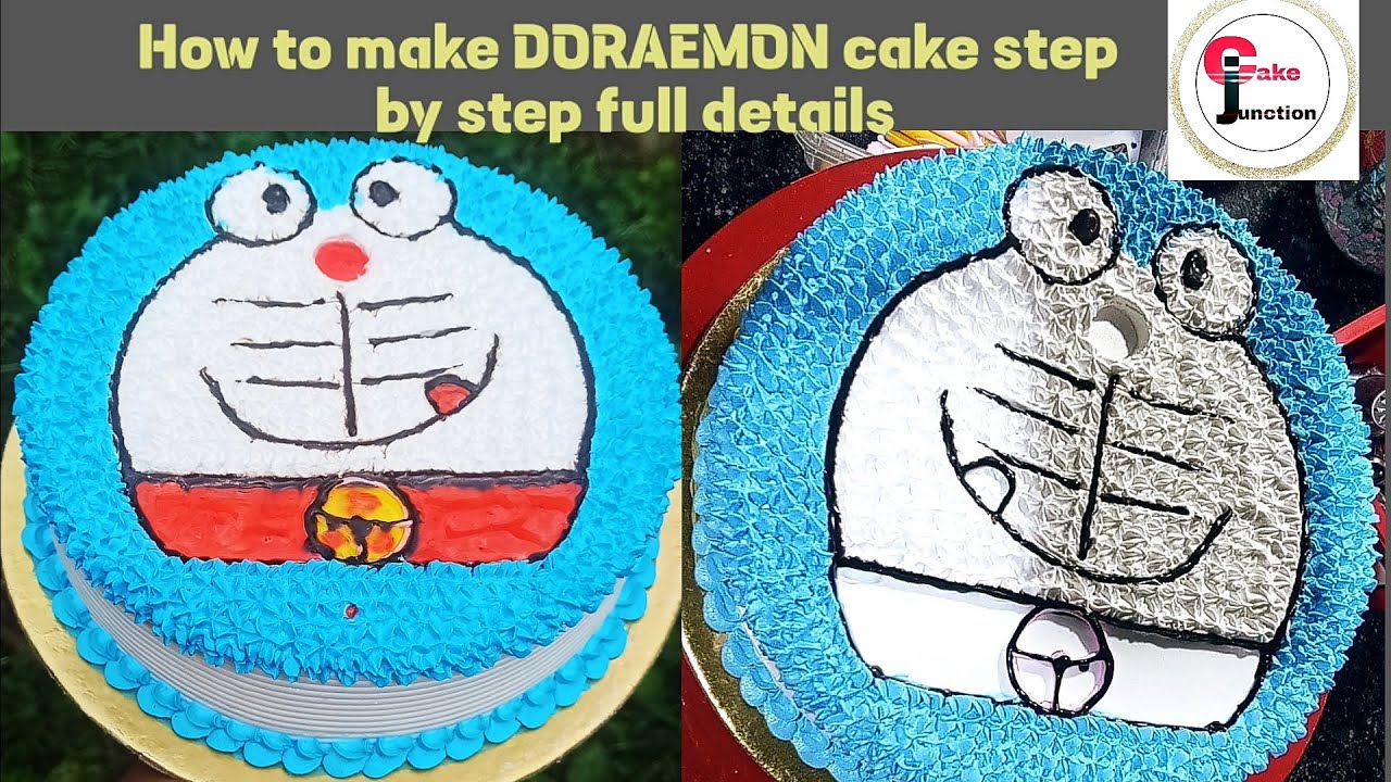 Doraemon cake!!! Doraemon face cake idea very easy.... - YouTube