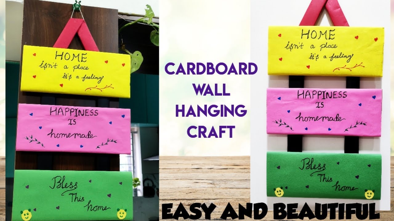 How to make Wall hanging craft / easy and beautiful wall hanging ...