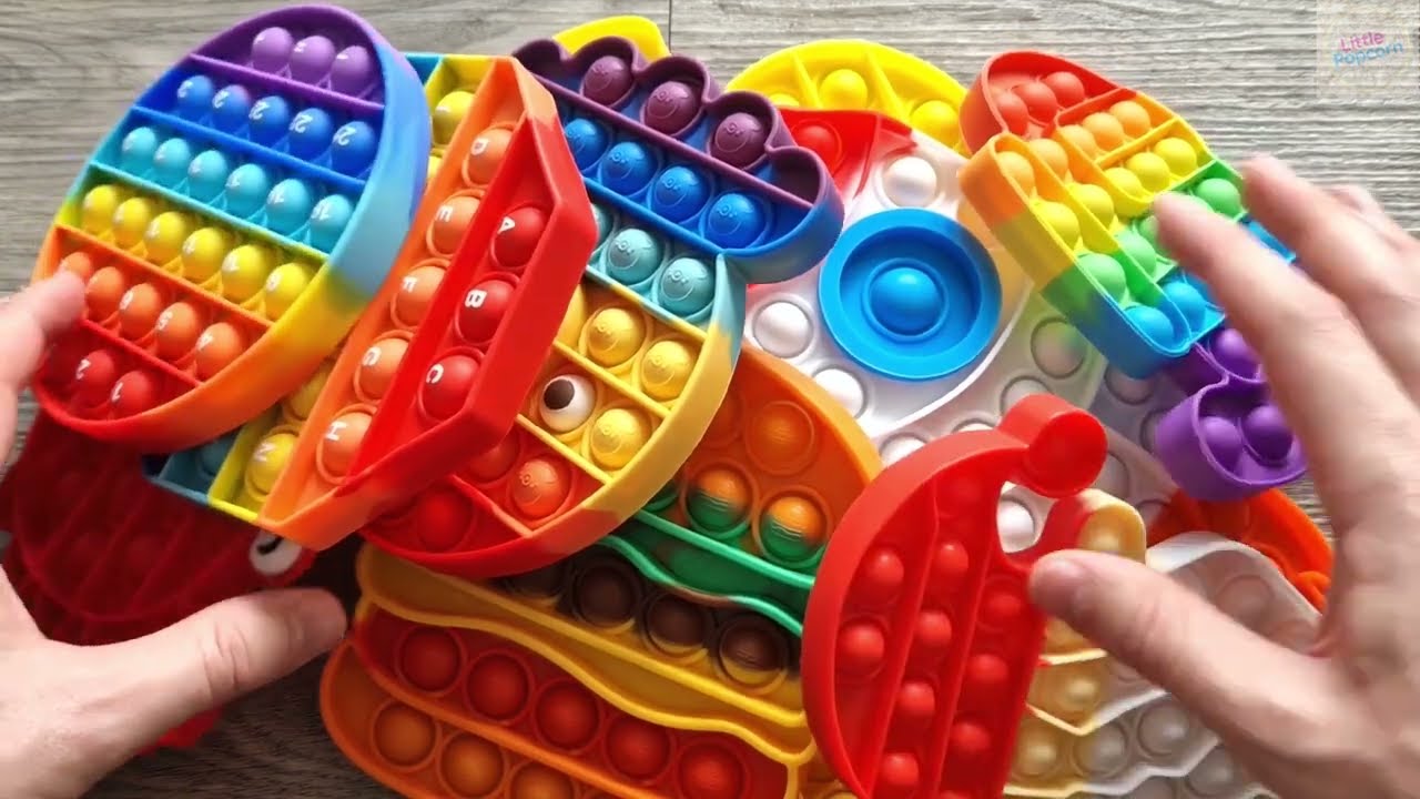 Collection of Pop It Fidget Toys ASMR Part 2 Popit Fast Speed Popits ...