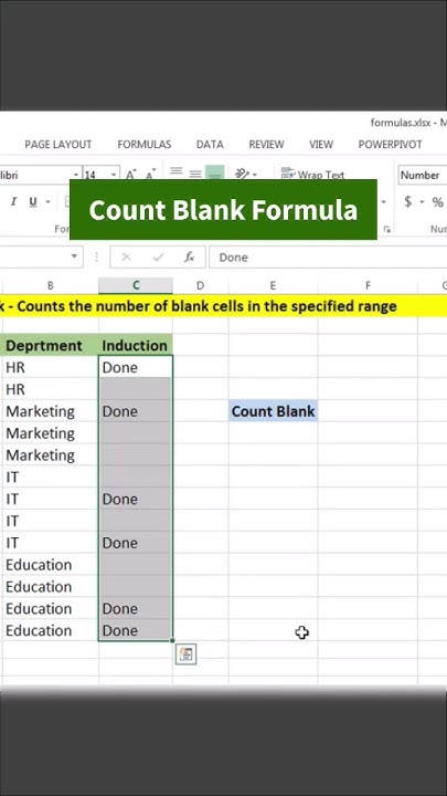 Count Blank Formula #excel #exceltips - YouTube