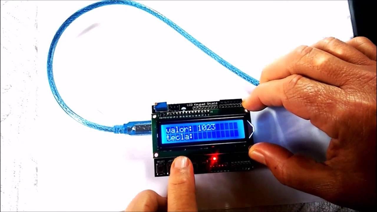 LCD Shield com teclado para Arduino - YouTube
