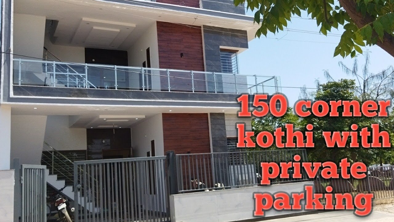 150 gaj corner kothi private parking with park 3 side open 4bhk with ...