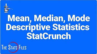 Intro Statistics with StatCrunch - YouTube
