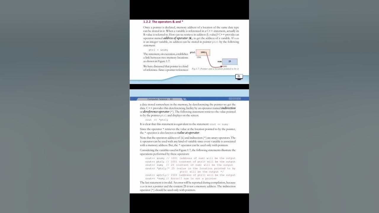 Computer science plus two | chapter 1 | Pointer operators | new | delete | memory leak | part 4 ...