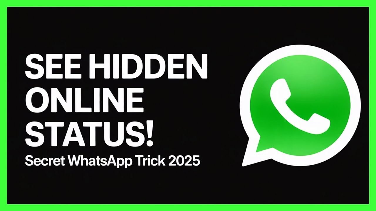 How To Check Someone's Online Status On WhatsApp If Hidden - YouTube
