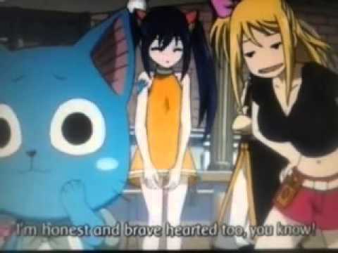 Fairy tail - happy and lucy funny moment - YouTube