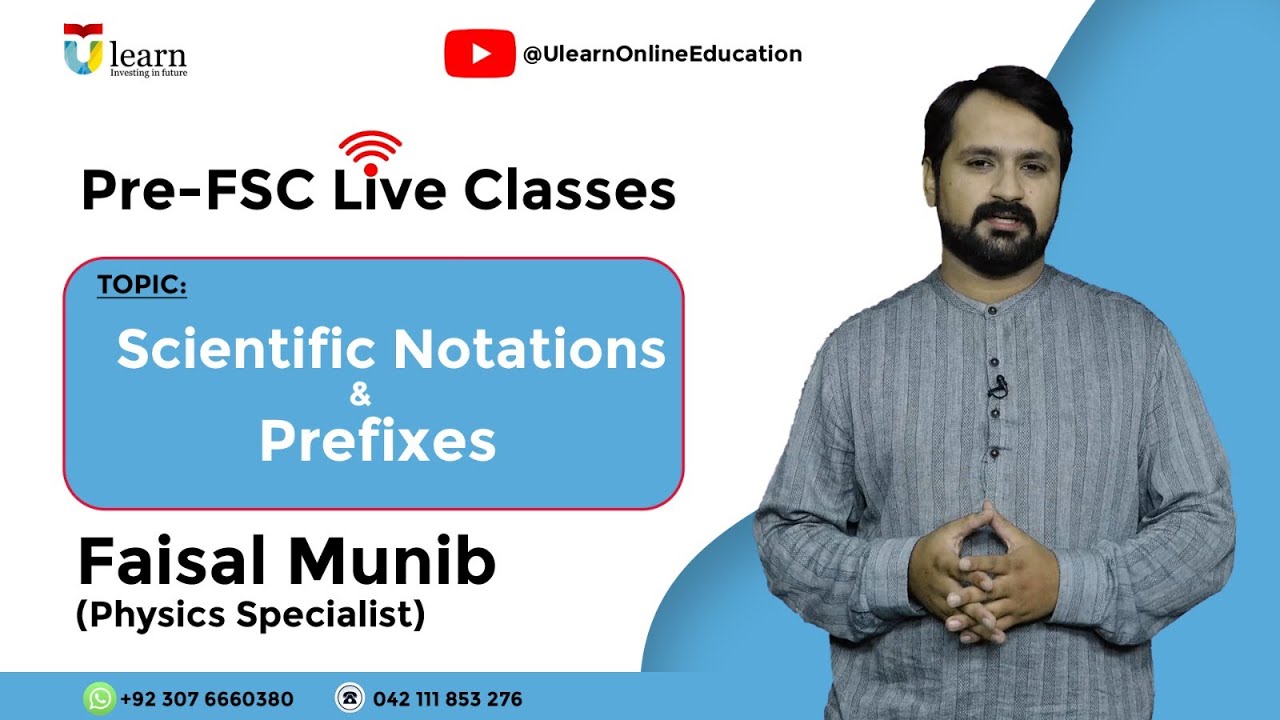 Scientific Notations/Prefixes |FSC PART 1 physics live lecture with Ulearn | - YouTube