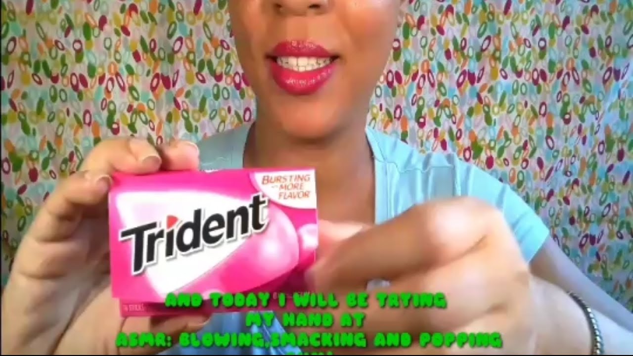 ASMR: BUBBLE GUM CHEWING チューインガムガム | CHEWING SOUNDS | SMACKING SOUNDS ...