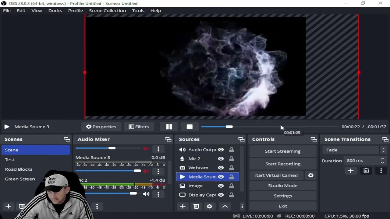 OBS How to Add and Edit a Video Playing in the Background while you are ...