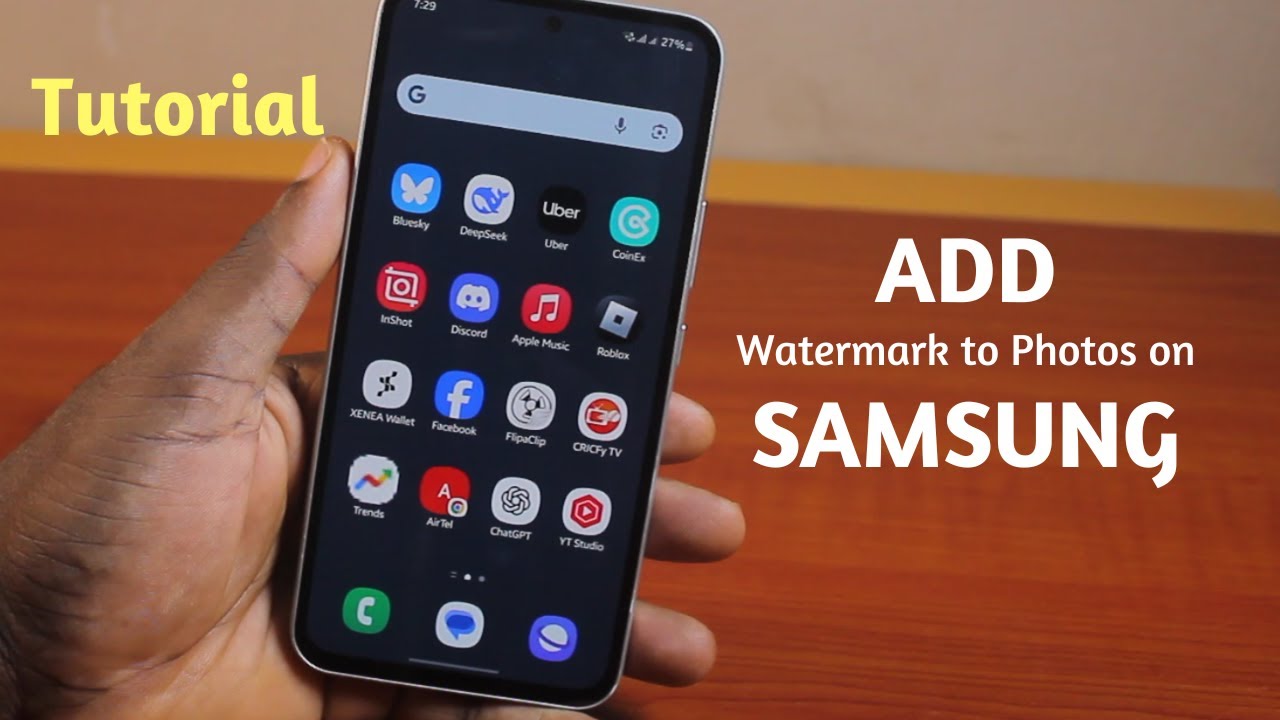How to Add Watermark to Photos on Samsung Phone Camera - YouTube