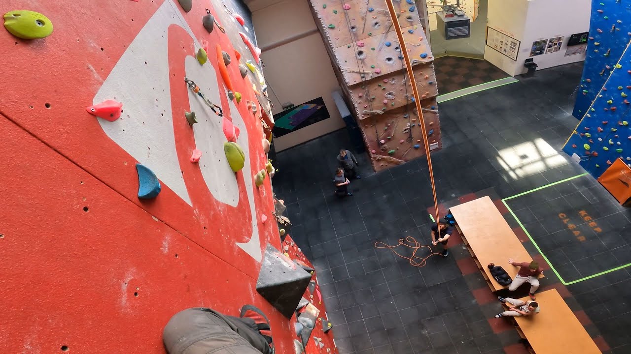 First Time Trying This 6A Overhanging Wall Climb!! - YouTube