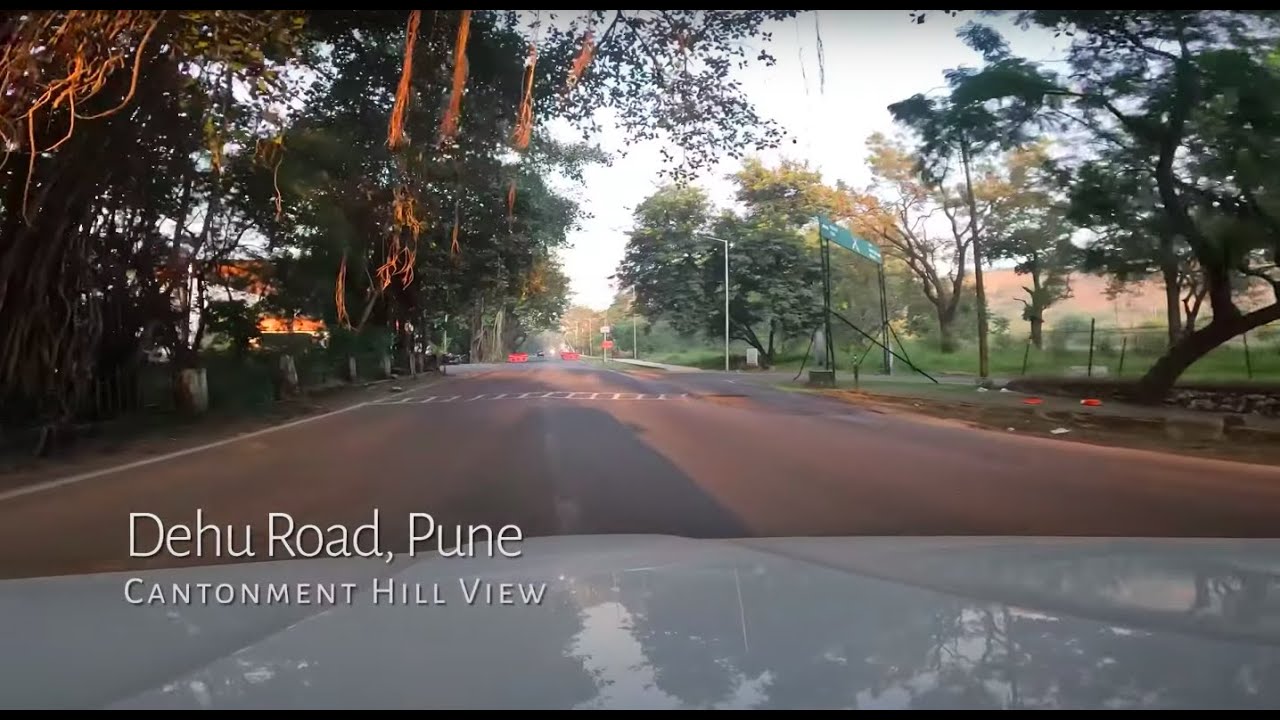 Driving around Pune, Dehu Road Cantonment Mountain - YouTube