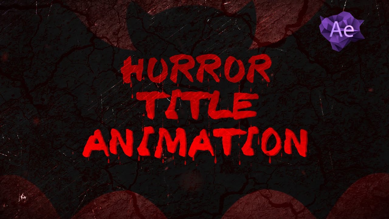 Horror Comic Title Animation in Adobe After Effects| Horror text ...